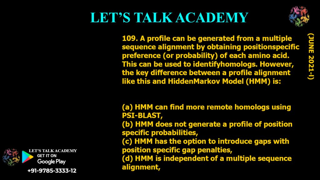 Profile Alignment and Hidden Markov Models: Key Differences