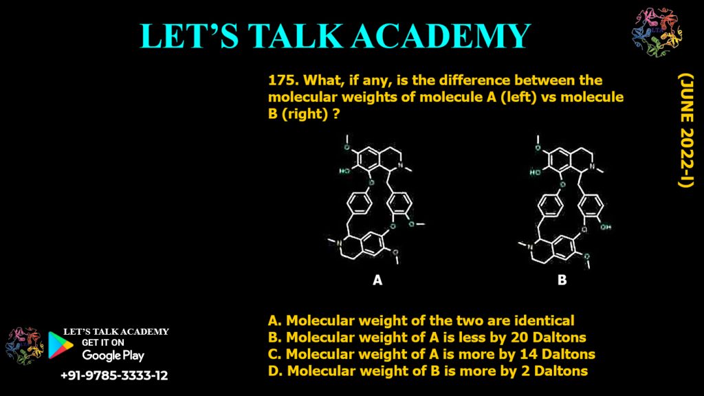 Understanding Molecular Weight Differences Between Molecules - CSIR NET ...