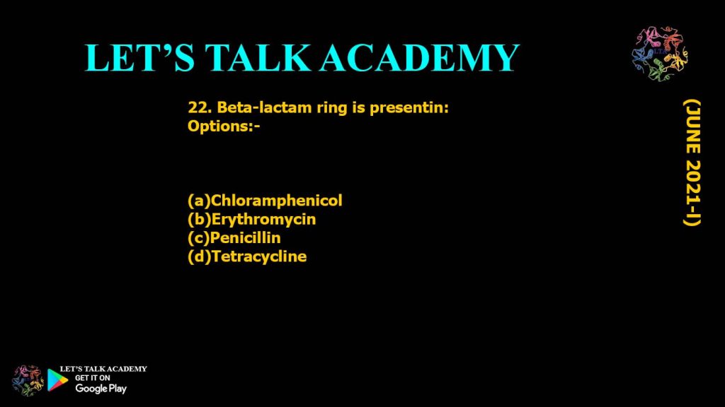 Beta-Lactam Ring In Antibiotics