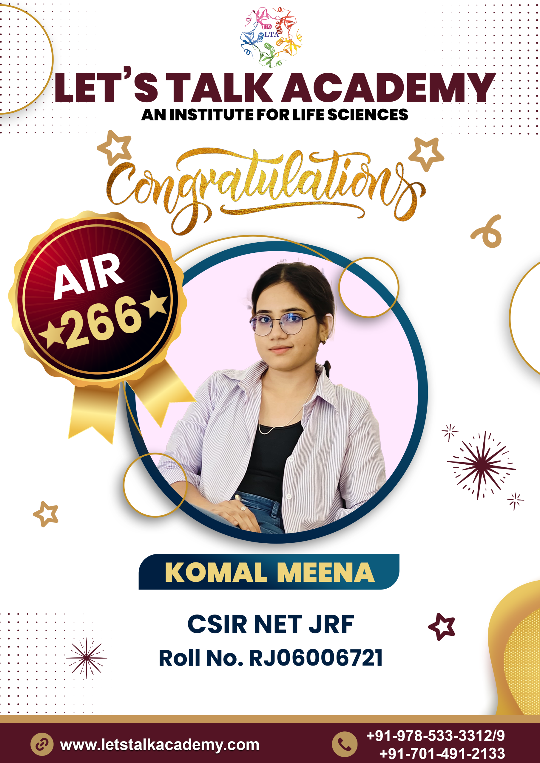 Komal Meena|CSIR NET JRF LIFE SCIENCE GATE LIFE SCIENCE , DBT Biotechnology - CSIR NET LIFE ...