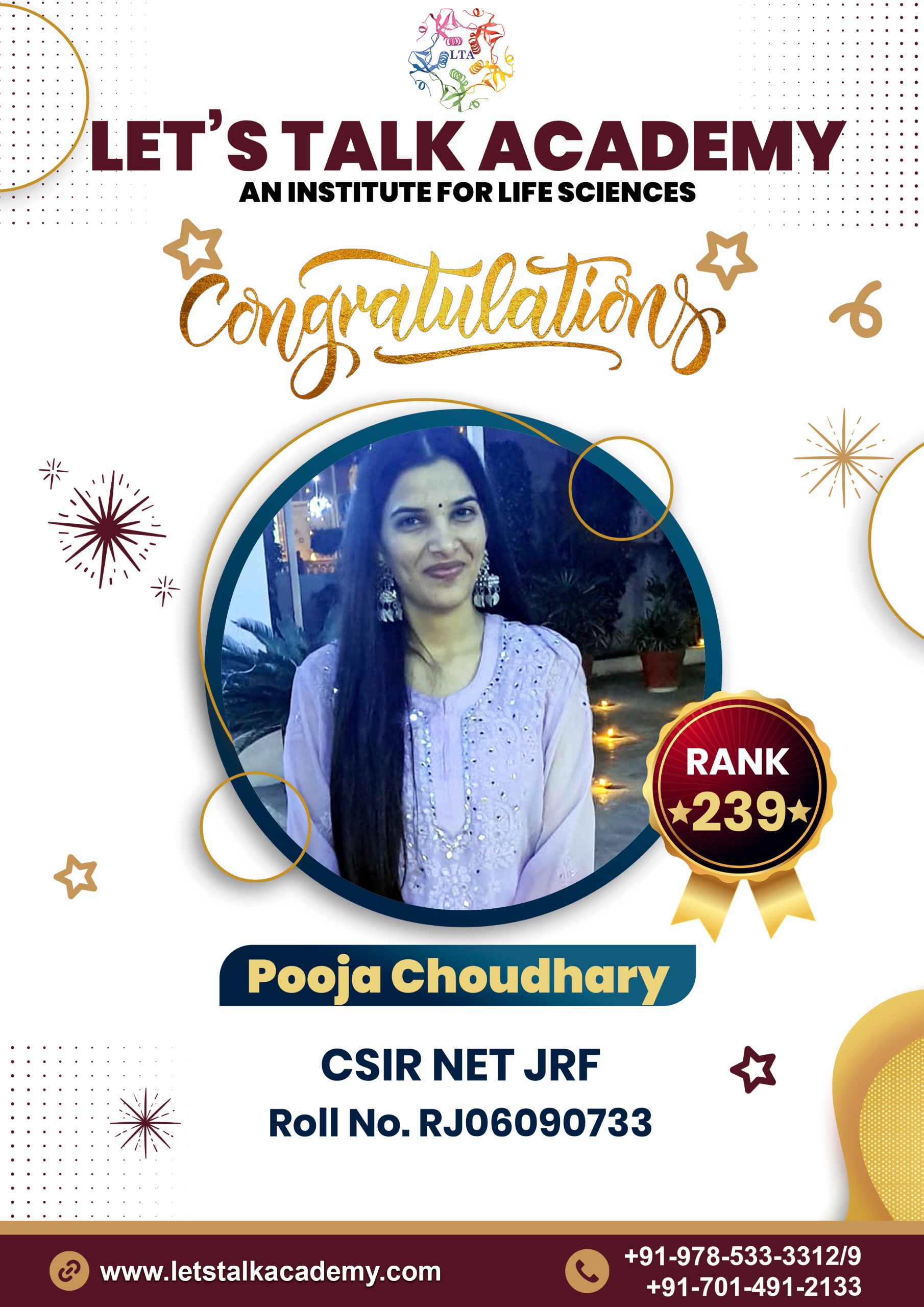 Pooja Choudhary | CSIR NET JRF LIFE SCIENCE GATE LIFE SCIENCE DBT ...