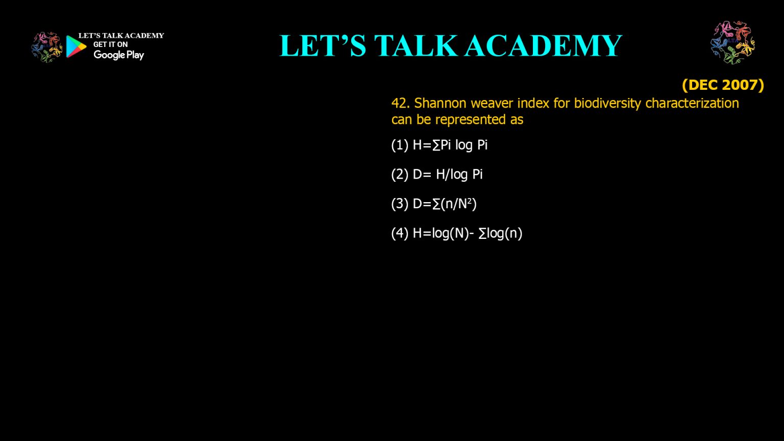 Shannon-Weaver Index: Formula and Its Role in Biodiversity ...