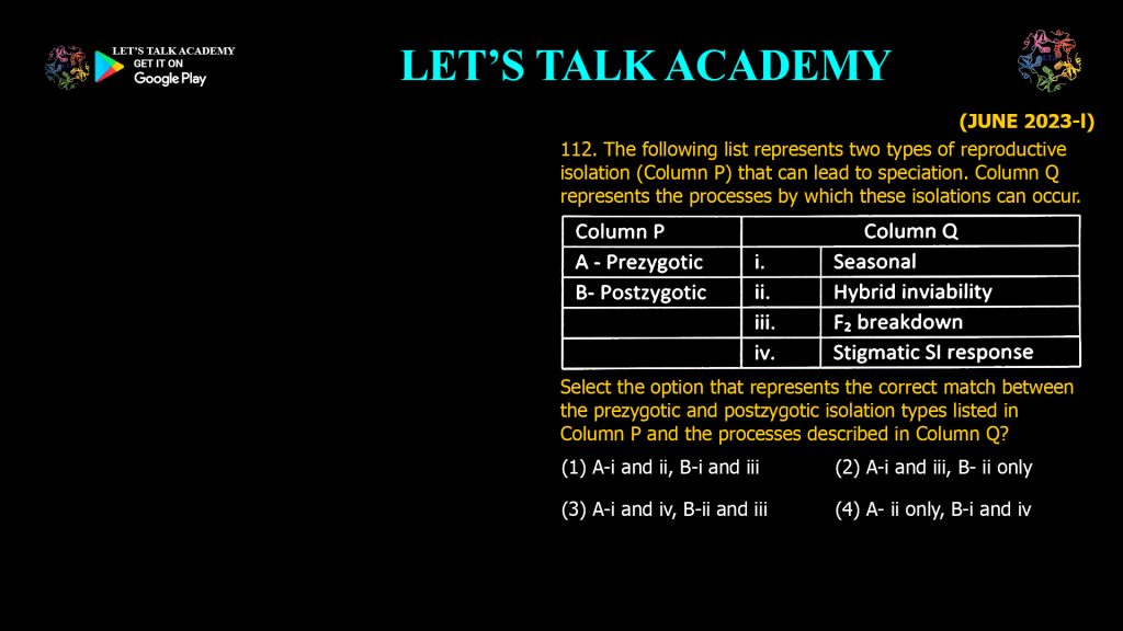 Prezygotic and Postzygotic Isolation: Matching Mechanisms and Processes ...