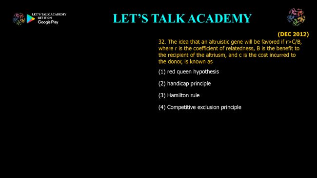 Hamilton’s Rule: The Evolutionary Formula Explaining Altruism in Nature - CSIR NET LIFE SCIENCE ...