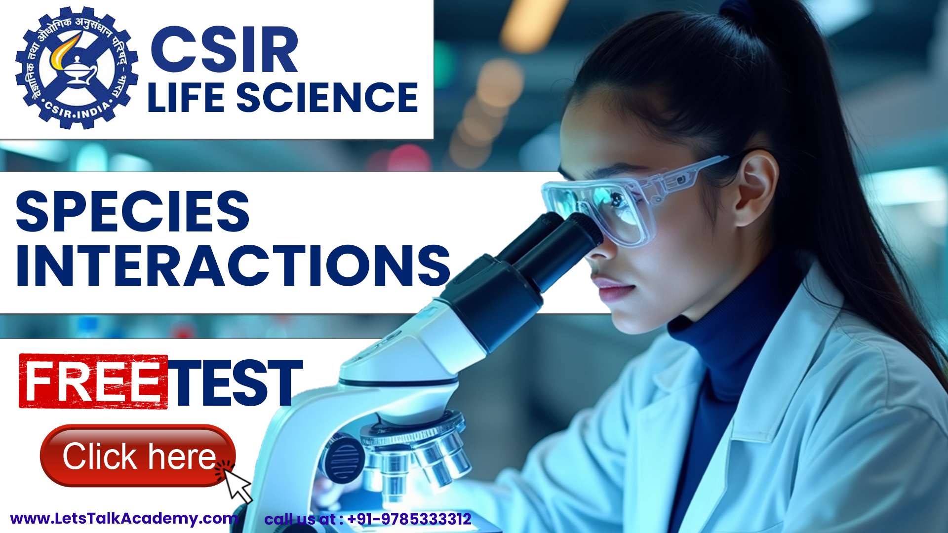 CSIR NET Life Science Free Test on Species Interactions Ecology - CSIR ...