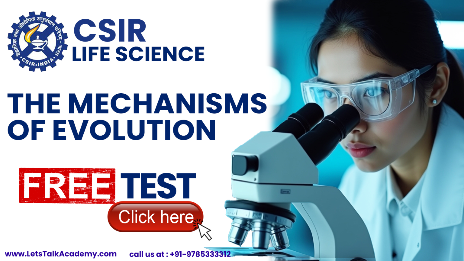 CSIR NET Life Science Free Test on Mechanisms of Evolution - CSIR NET ...