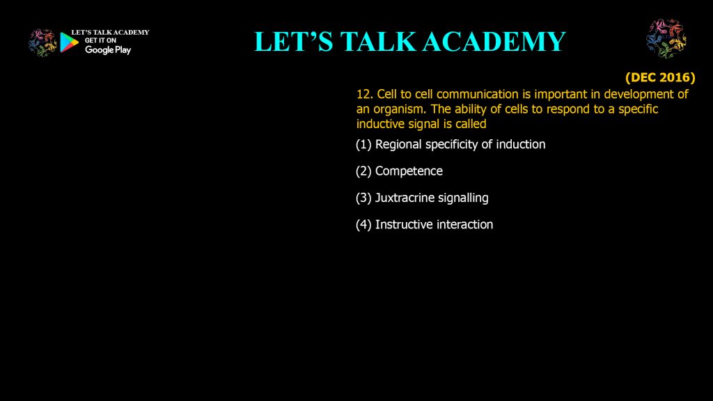 Understanding Competence in Cell-to-Cell Communication During ...