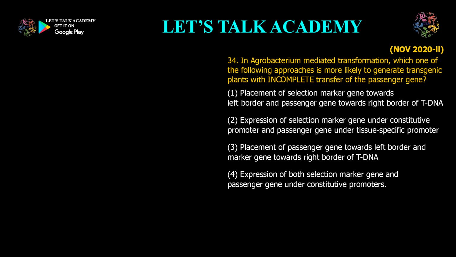 How T-DNA border position affects incomplete transfer of passenger ...