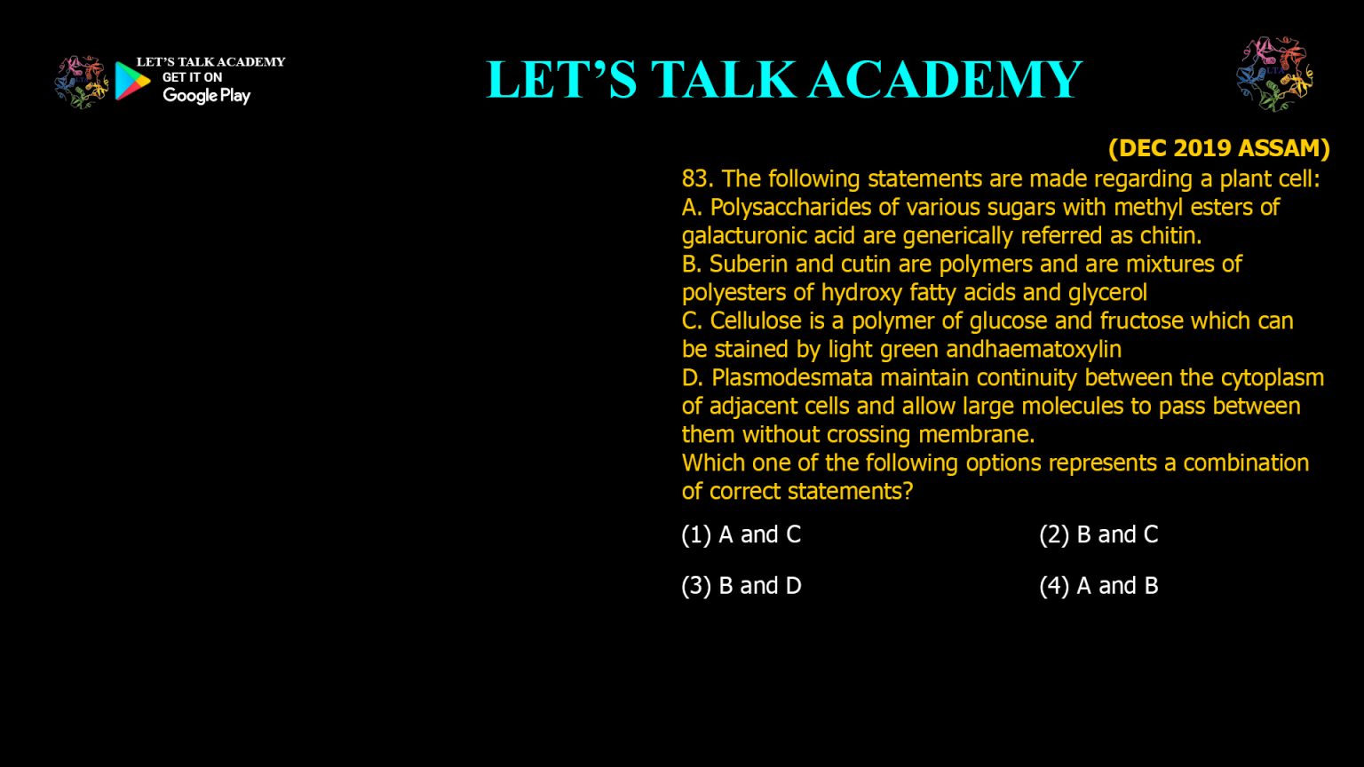 Plant Cell Wall Components and Functions - CSIR NET LIFE SCIENCE ...