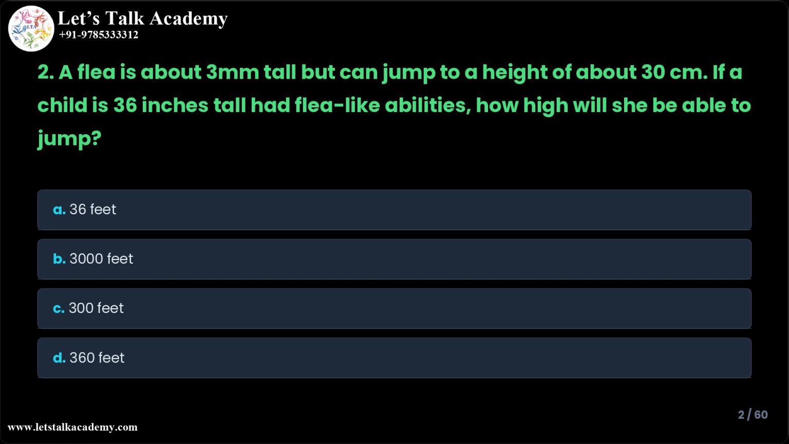 Child 36 Inches Tall Flea Jump Height - CSIR NET LIFE SCIENCE COACHING ...