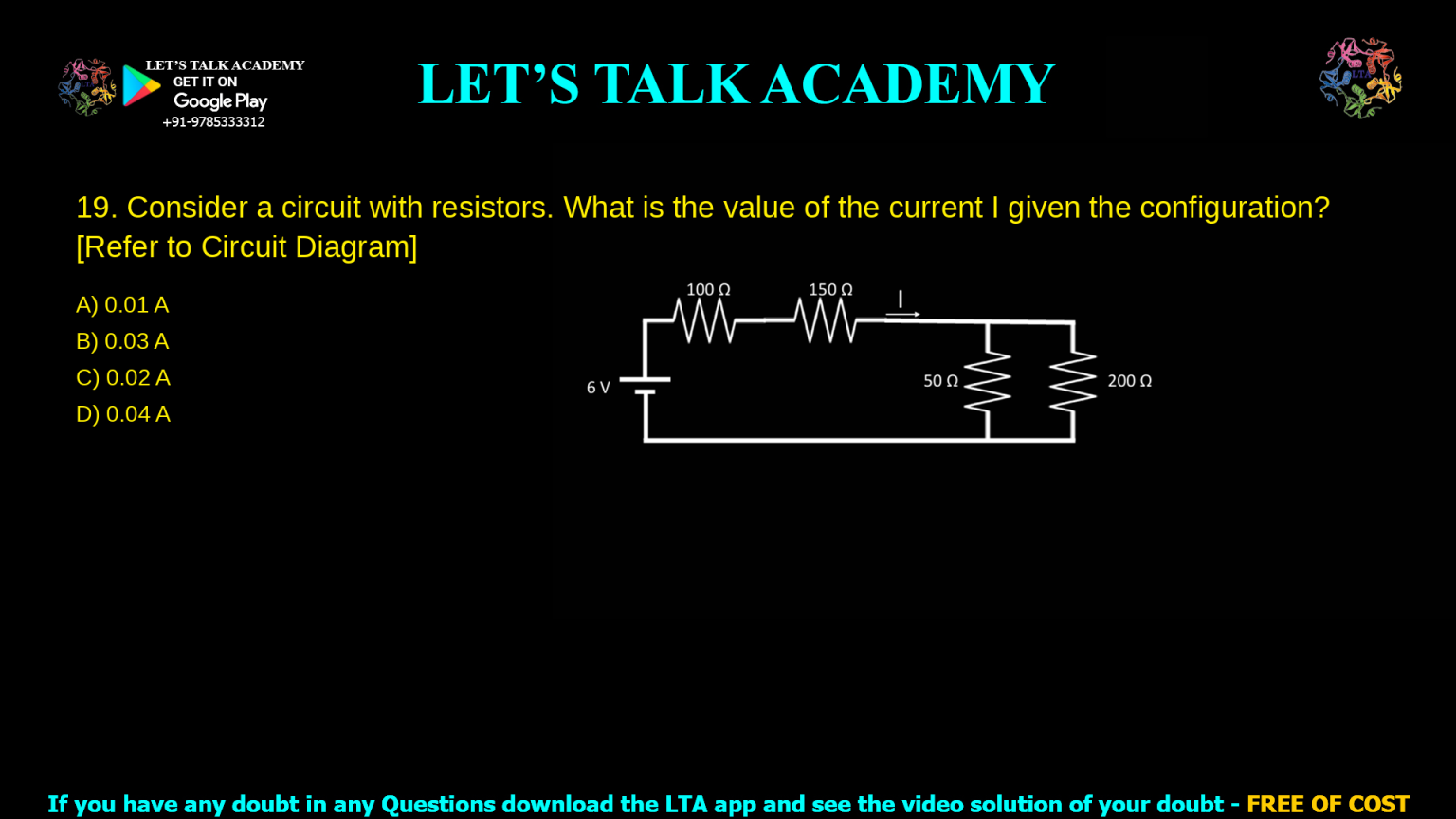 Find the Current in a Circuit Using Series and Parallel Resistors ...