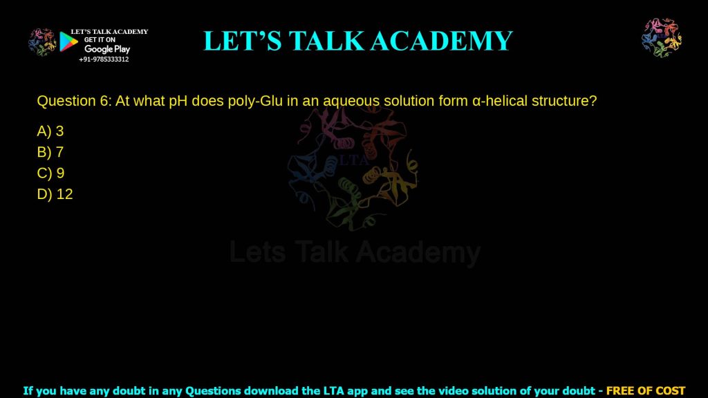 At What pH Does Poly-Glu Form α-Helical Structure in Aqueous Solution ...