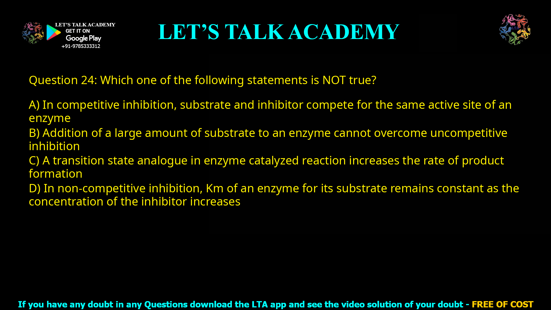 Enzyme Inhibition Types Explained - CSIR NET LIFE SCIENCE COACHING ...