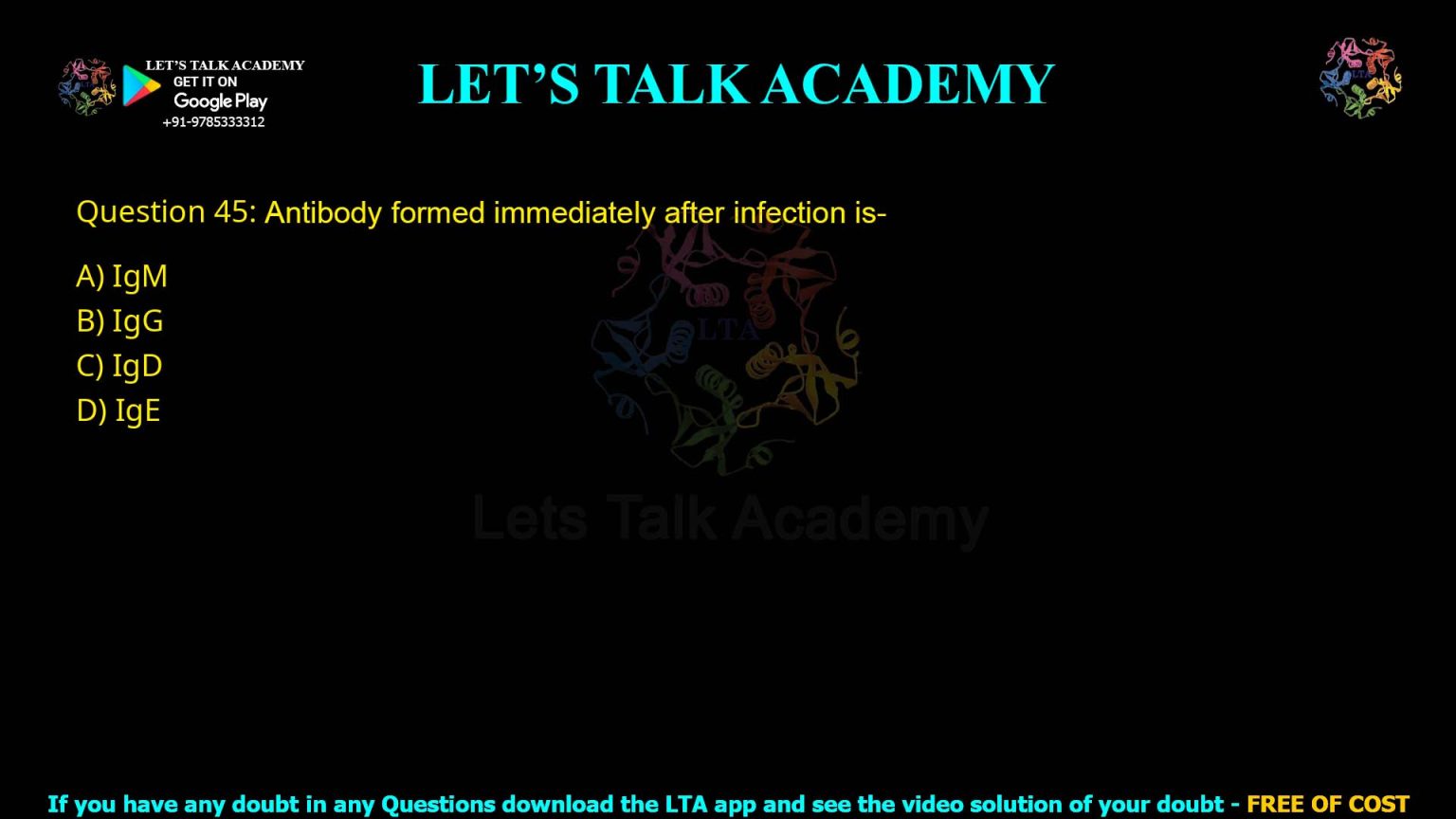 Which Antibody Forms First After Infection? - CSIR NET LIFE SCIENCE ...