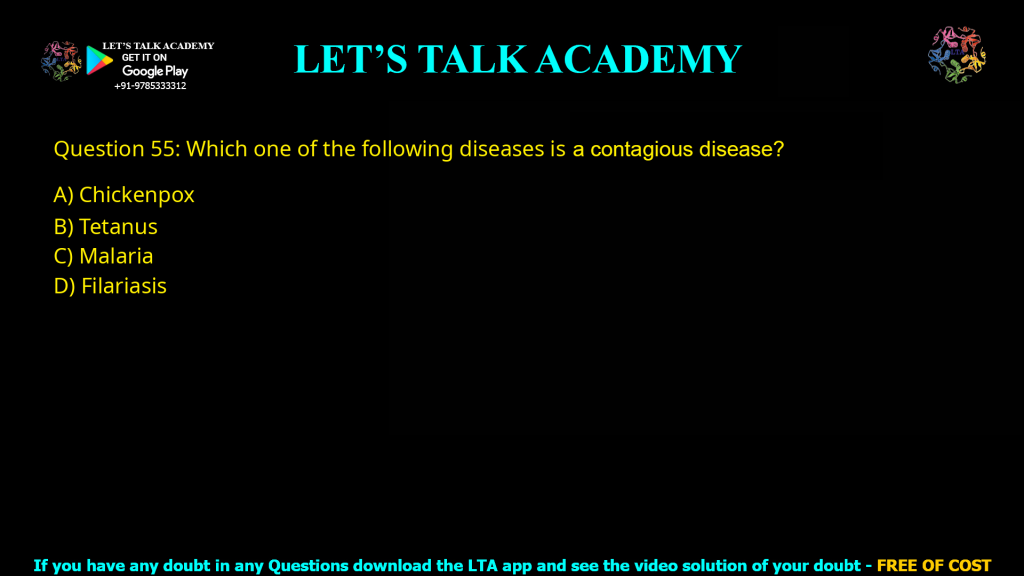 Which One of the Following is a Contagious Disease? - CSIR NET LIFE ...