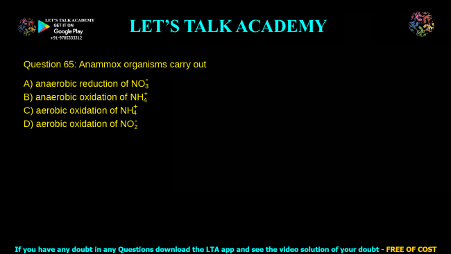 What Do Anammox Organisms Do? - CSIR NET LIFE SCIENCE COACHING | NTA ...