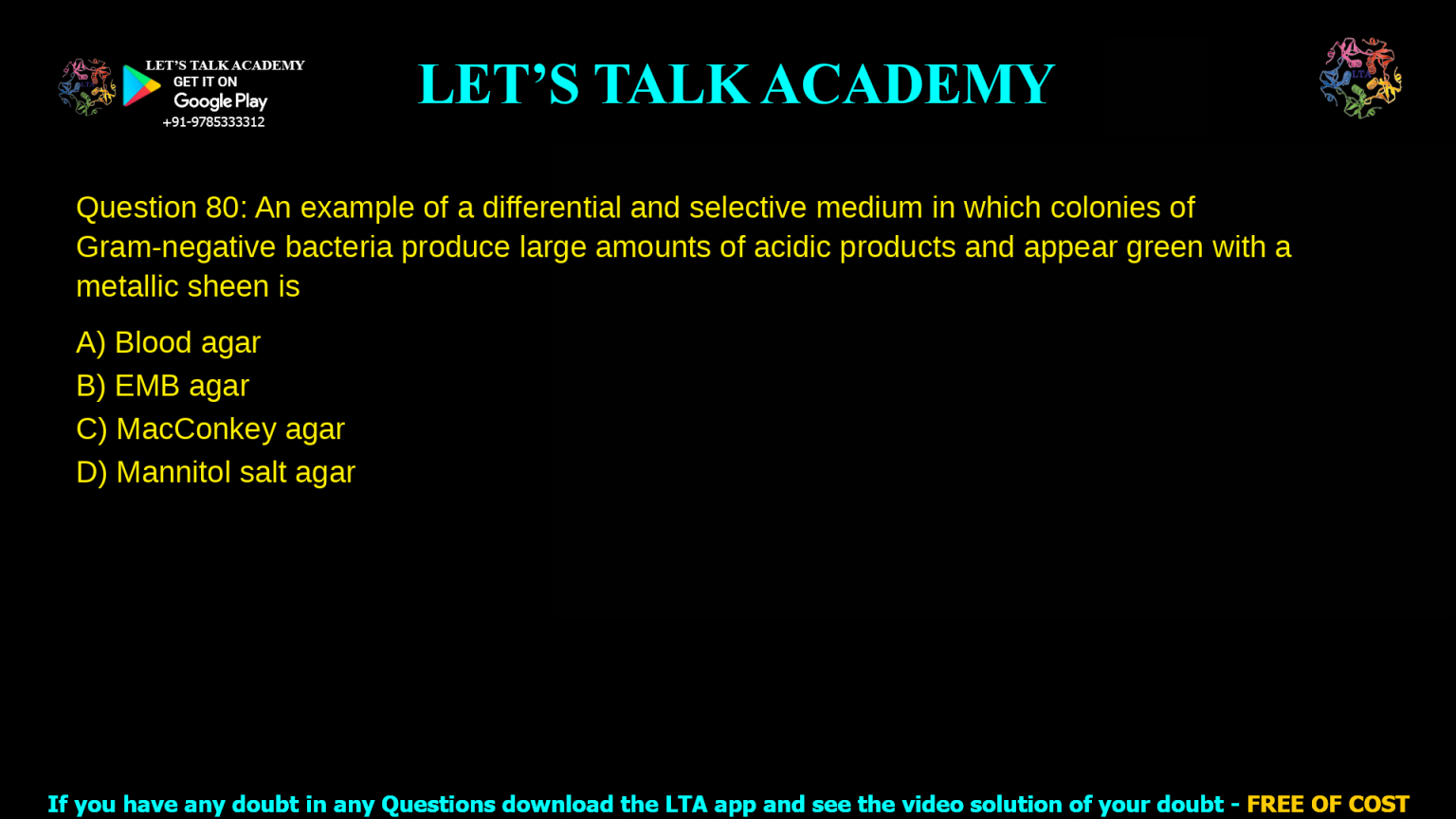 Differential and Selective Media in Microbiology - CSIR NET LIFE ...