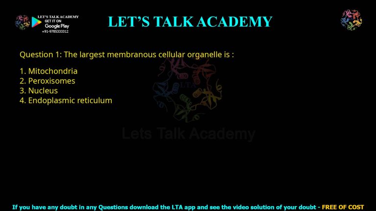 Largest Membranous Cellular Organelle - CSIR NET LIFE SCIENCE COACHING ...