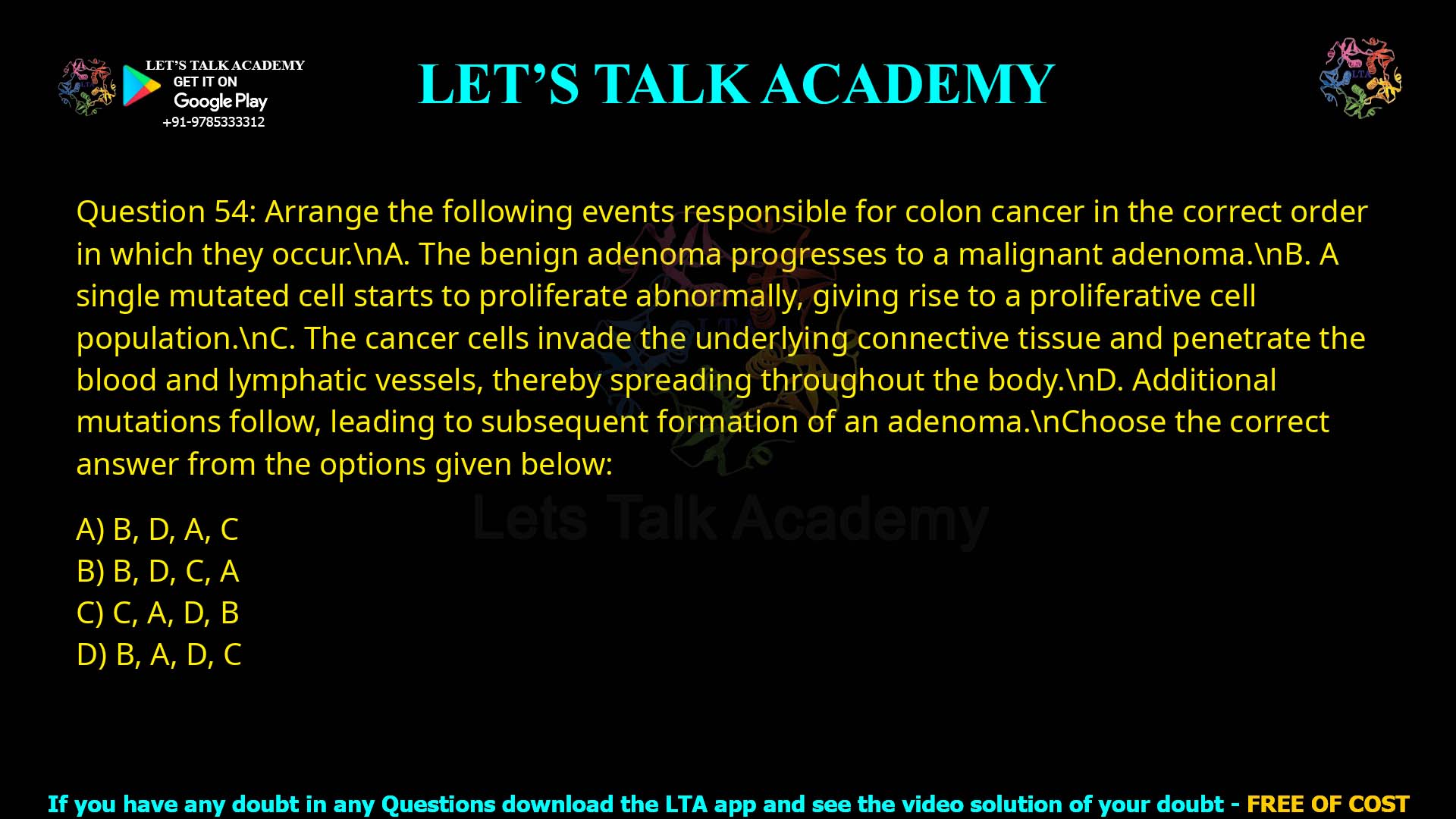 Colon Cancer Progression - CSIR NET LIFE SCIENCE COACHING | NTA NET ...