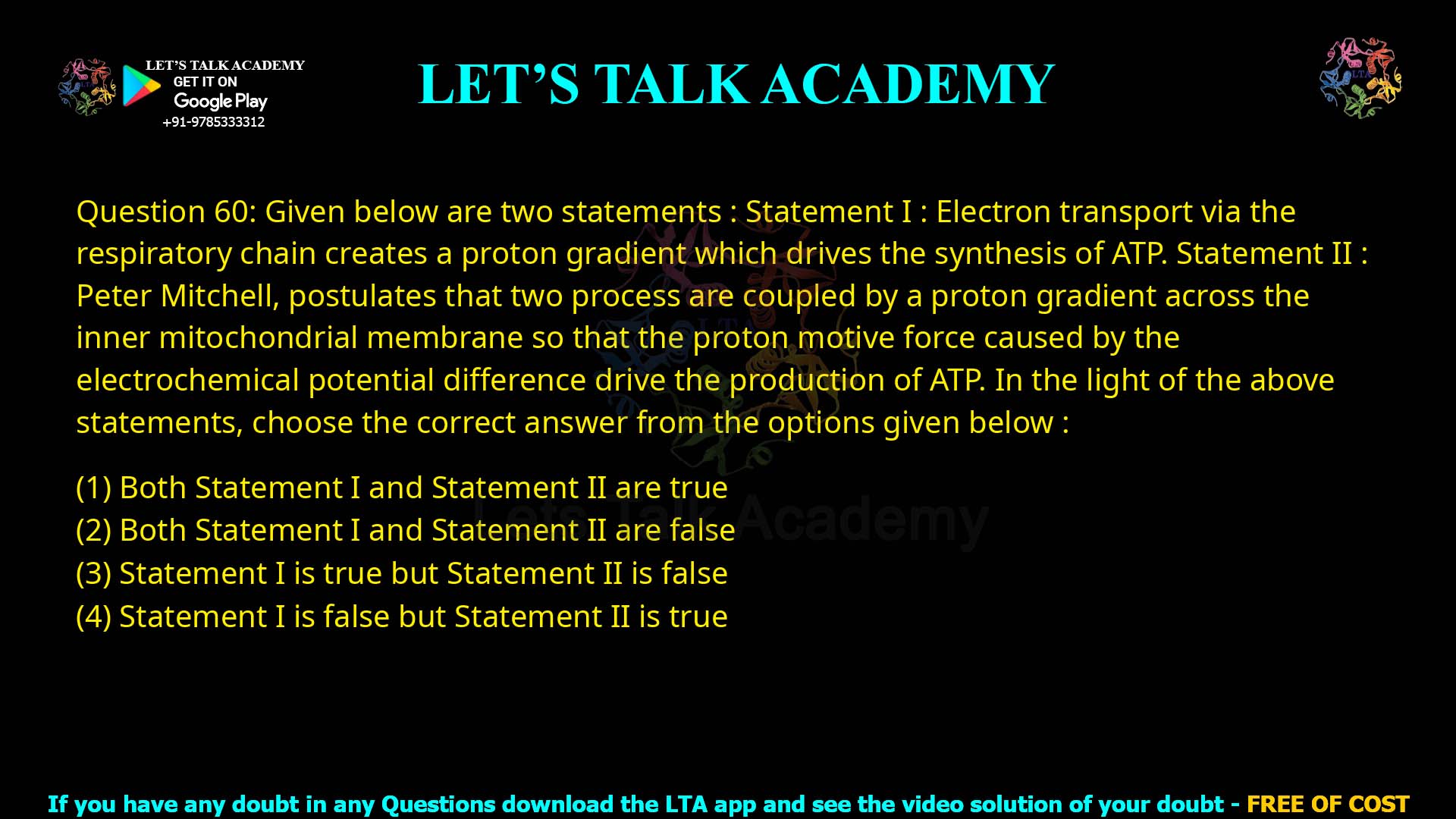 Electron Transport Proton Gradient - CSIR NET LIFE SCIENCE COACHING ...
